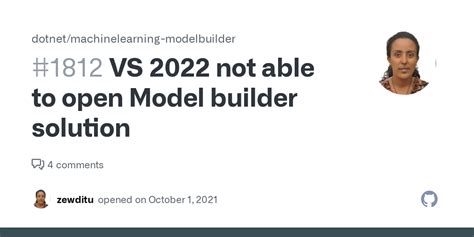 vs 2022 not able to open model builder solution · issue 1812 · dotnet machinelearning