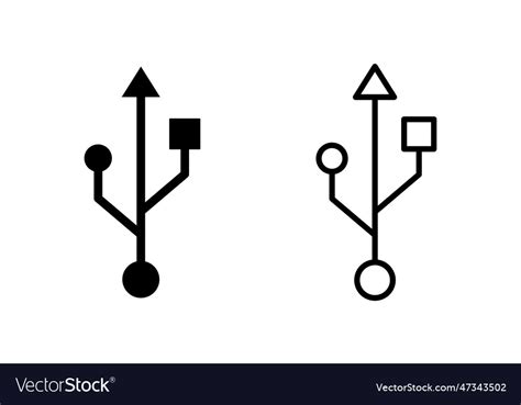 Usb Icon Set Flash Disk Icon Royalty Free Vector Image