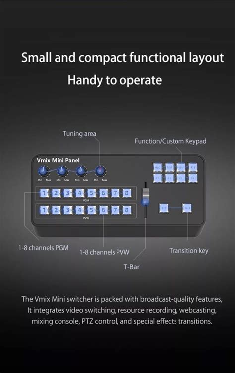 کیبورد کنترلر ویمیکس Vmix Controller صدا تصویر