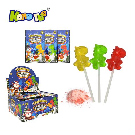 Confectionery Fruity Dinosaur Lollipop With Popping Candy Lollipop Candy And Lollipop With
