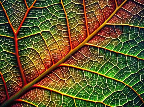 Unveiling The Intricate Microscopic Structure Of A Leaf A Detailed Aigenerated Food Photography