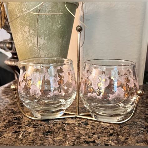 Libbey Dining Vintage Libbey Duchess Pattern Sugarcreamer Set With Caddy Poshmark