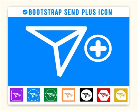Bootstrap Send Plus Icon Bi Bi Send Plus Icon Code Css Html Color