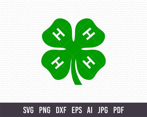 4h Clover Svg 4 H Clover Svg Leaf Clover Svg Download Now Etsy