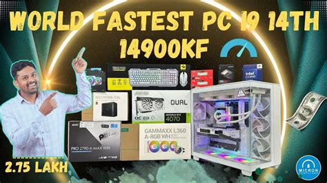 The Worlds Fastest Cpu 🖥️ Intel I9 14th Gen 14900kf Rtx 4070 🔥