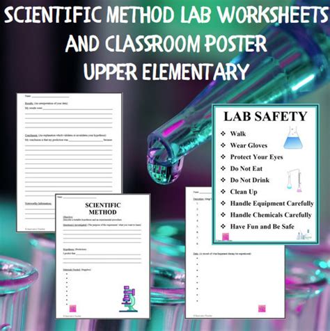 Scientific Method Lab Worksheets And Classroom Poster Upper Etsy