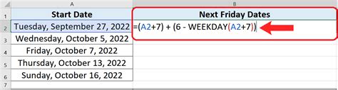 Get Next Friday Date In Excel SpreadCheaters