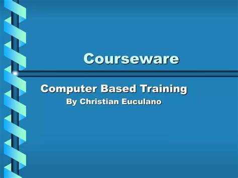 Ppt Courseware Powerpoint Presentation Free Download Id5444121