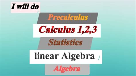 Calculus 1 Calculus 2 Calculus 3 Precalculus Linear Algebra By Engr Qastas Fiverr