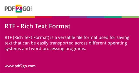 rtf rich text format