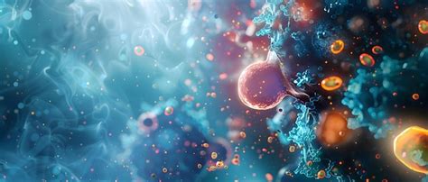 Premium Photo Colorful Particles And Structures In A Vibrant Abstract Microscopic Scenexaxa