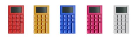 Set Of Calculator 3d Object Calculator For Math 24959878 Png