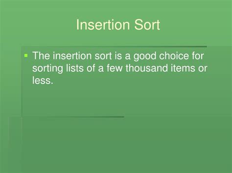 Ppt Insertion Sort And Shellsort Powerpoint Presentation Free Download
