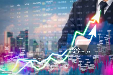 Led 디스플레이 개념에 주식 시장 디지털 그래프 차트 매일 주식 시장 가격 및 인용의 대형 디스플레이 표시기 금융 Forex