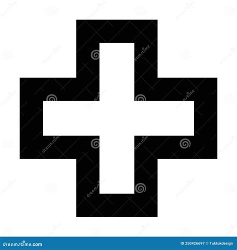 Cross Symbol Shape Vector Icon Outline Stroke For Creative Graphic Design Ui Element In A