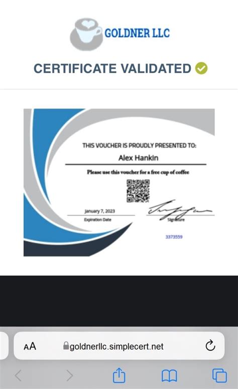 QR Code Authentication For Certificates SimpleCert