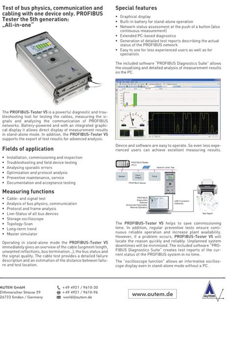 Autem Profibus Tester And Diagnostic Toolkit V5 At ₹ 736312 Automotive Testers In Pune Id