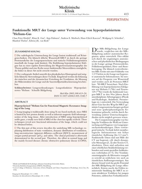 Pdf Hyperpolarized 3 Helium Gas For Functional Magnetic Resonance Imaging Of The Lung