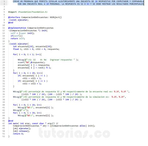 Poo Objective C Comparacion De Encuestas