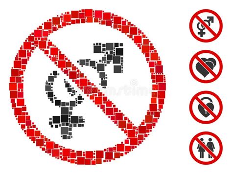 Square No Sex Icon Vector Collage Stock Vector Illustration Of Composition Mosaic 179686437