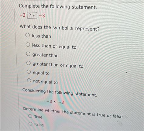 Solved Complete The Following Statement 3 3What Does The Chegg
