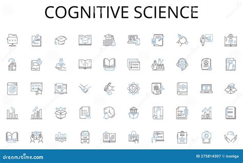 Cognitive Science Line Icons Collection Success Effectiveness Efficiency Productivity
