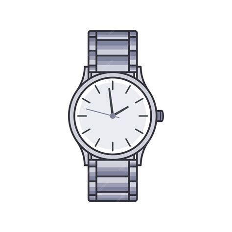 Ilustración Vectorial De Un Reloj Analógico Vector Premium