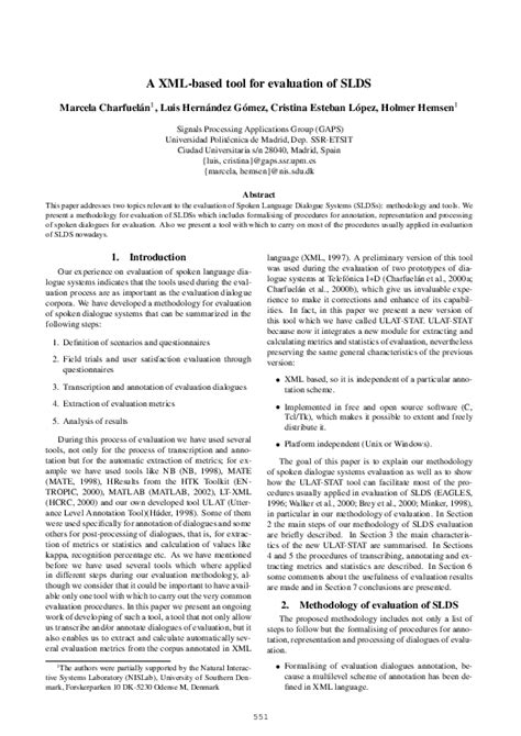 pdf a xml based tool for evaluation of slds