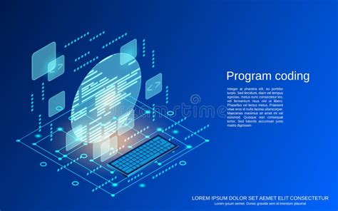 Program Coding Application Development Isometric Vector Concept Stock