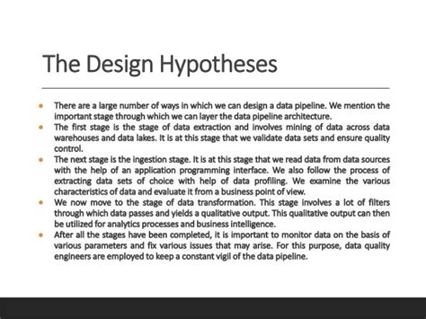 Architectural Aspects And Design Hypothesis Of The Data Ingestion