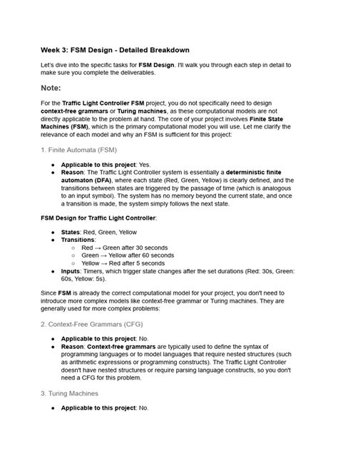 Traffic Light Controller Using Fsm Pdf Automata Theory Theory Of