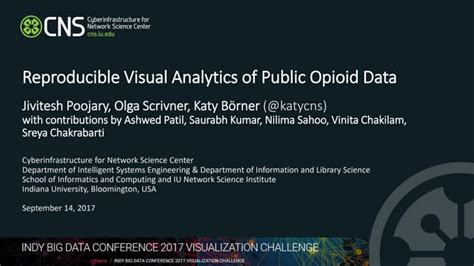 Reproducible Visual Analytics Of Public Opioid Data Ppt
