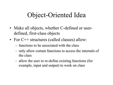 C Programming Object Oriented Programming Ppt