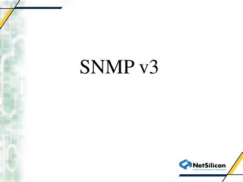 PPT SNMP V3 PowerPoint Presentation Free Download ID 3221909