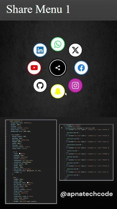 Share Menu Html Css Javascript Reactjs Frontend Html React Shorts Viralvideo