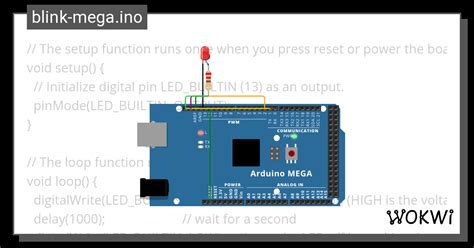 Blink Mega Ino Wokwi ESP STM Arduino Simulator