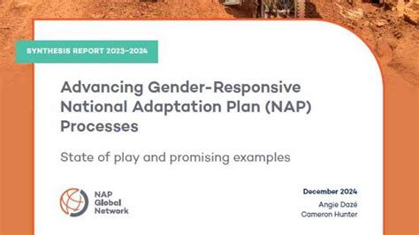 Advancing Gender Responsive National Adaptation Plan Nap Processes