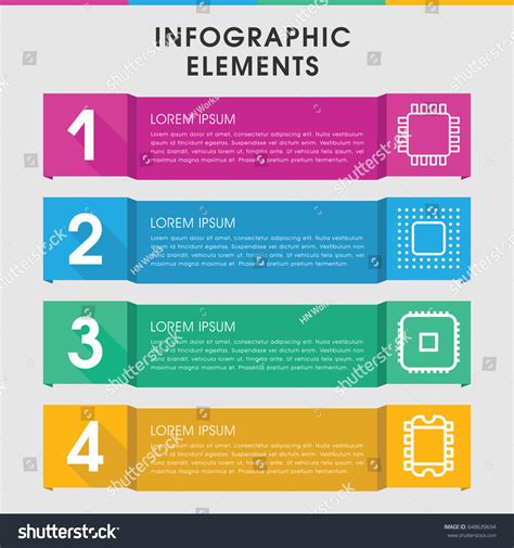 Modern Cpu Infographic Template Infographic Design Stock Vector