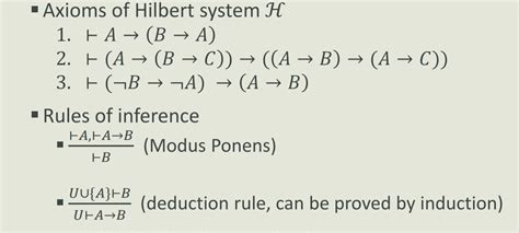 proving a statement using hilbert s axioms and rules of inference for