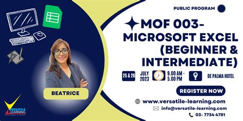 mof 003 microsoft excel beginner and intermediate 25 and 26 july 2023