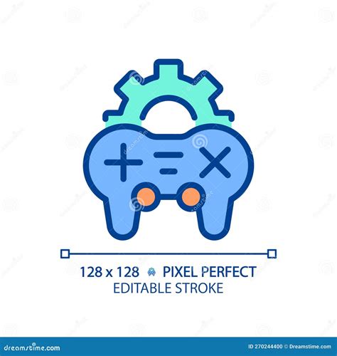 Game Settings Pixel Perfect RGB Color Icon Stock Vector Illustration Of Optimize Cartoon
