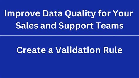 Create A Validation Rule Salesforce Trailhead Youtube