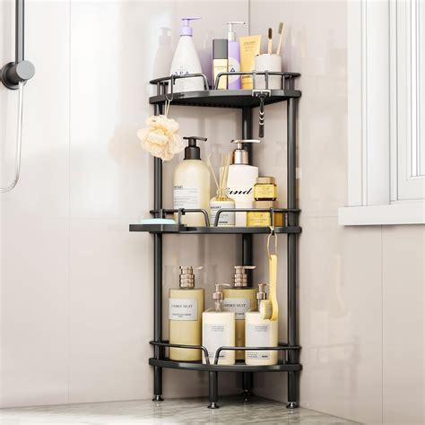 Black Bathroom Caddy Stand Stylish Storage Solution For Modern Bathrooms