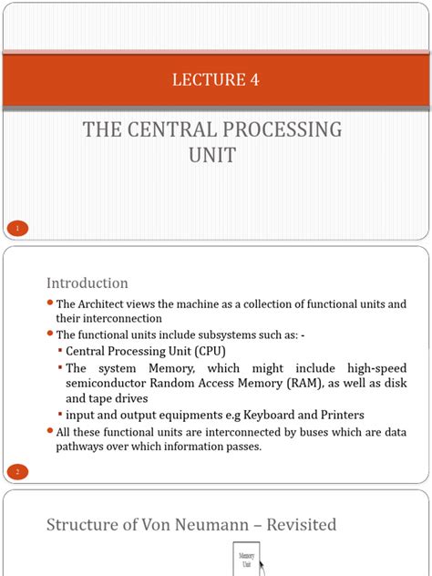 Ct122 Lecture 4 Pdf Central Processing Unit Computer Data Storage