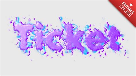 Ticket Text Effect Generator
