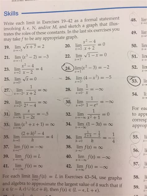 Solved Skills Write Each Limit In Exercises 19 42 As A Chegg Com