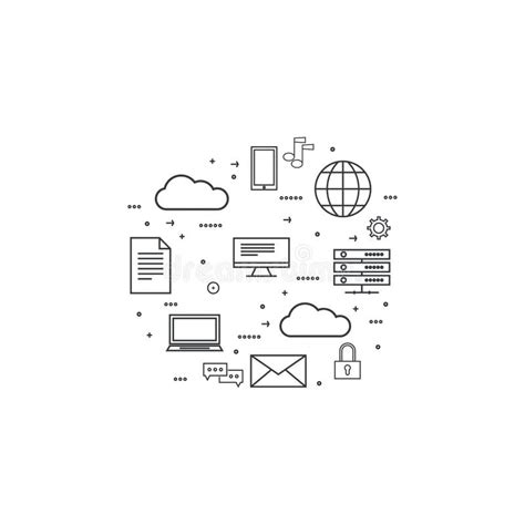 Network Cloud Computing Stock Vector Illustration Of Phone 74221702