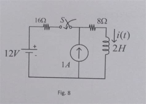 Solved The Circuit In Fig Was In Steady State And The Chegg Com