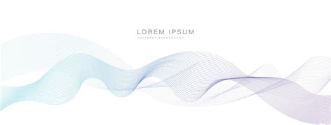 Abstract Blue Purple Gradient Flowing Wave Lines On White Background Modern Colorful Wavy Lines