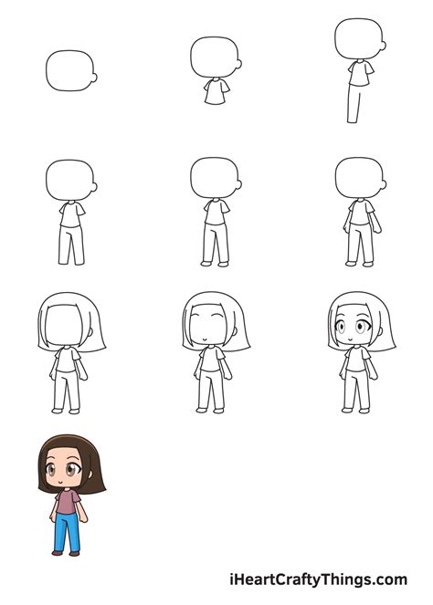 How To Draw Gacha Life Character Step By Step Drawing Tutorial Lights Crystal
